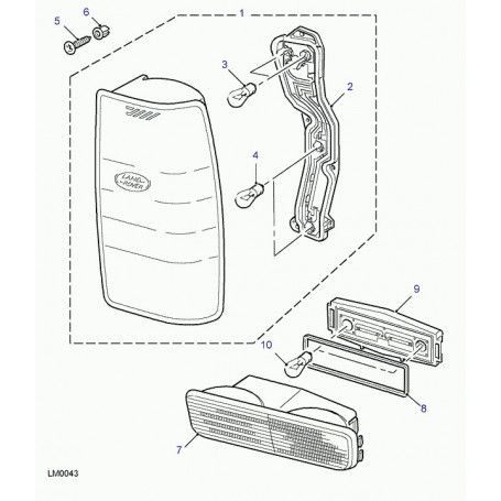 XFH100430 - joint feu arriere Discovery 2 - LANDERS SHOP